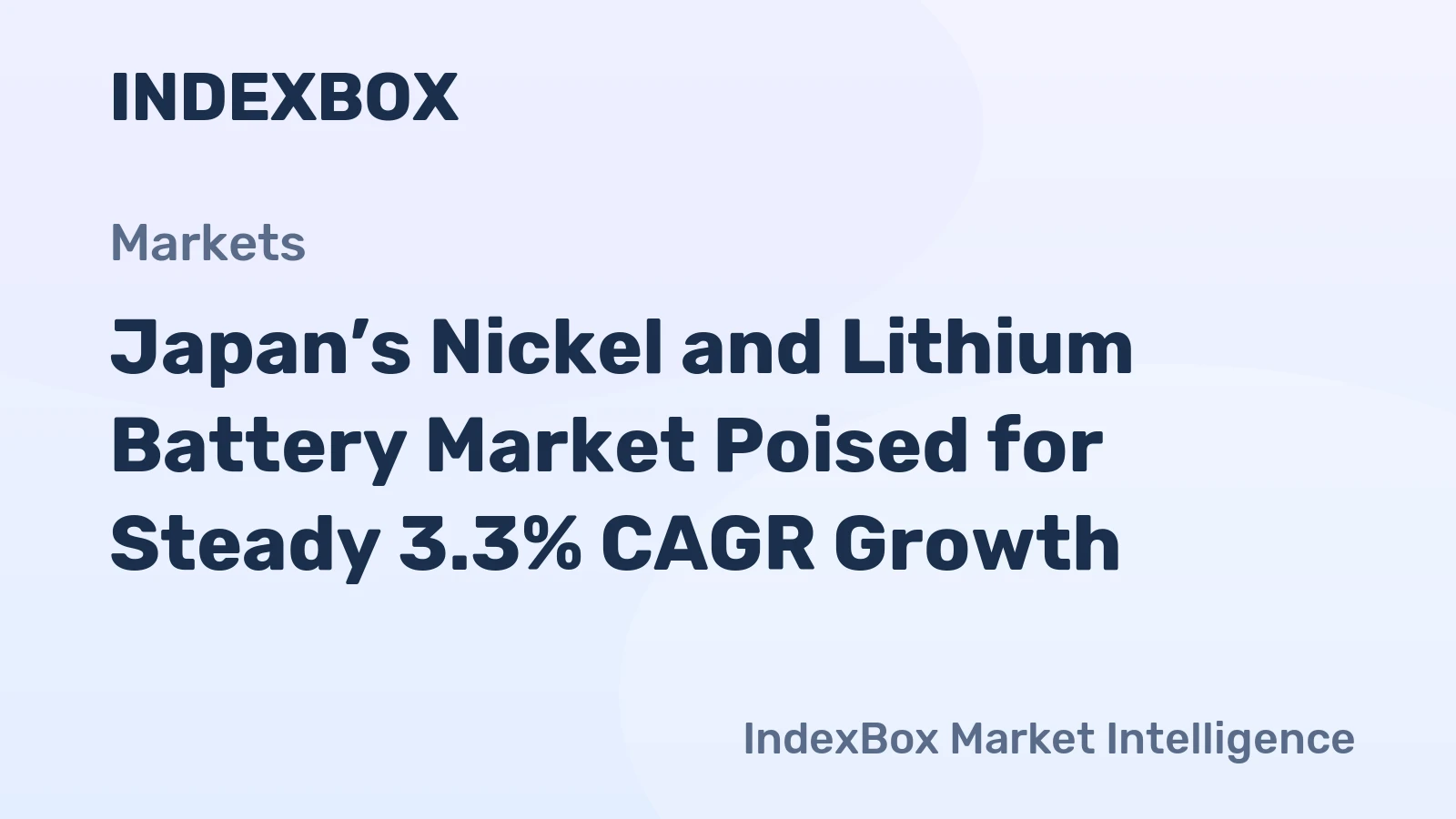 Japan’s Nickel and Lithium Battery Market Poised for Steady 3.3% CAGR Growth