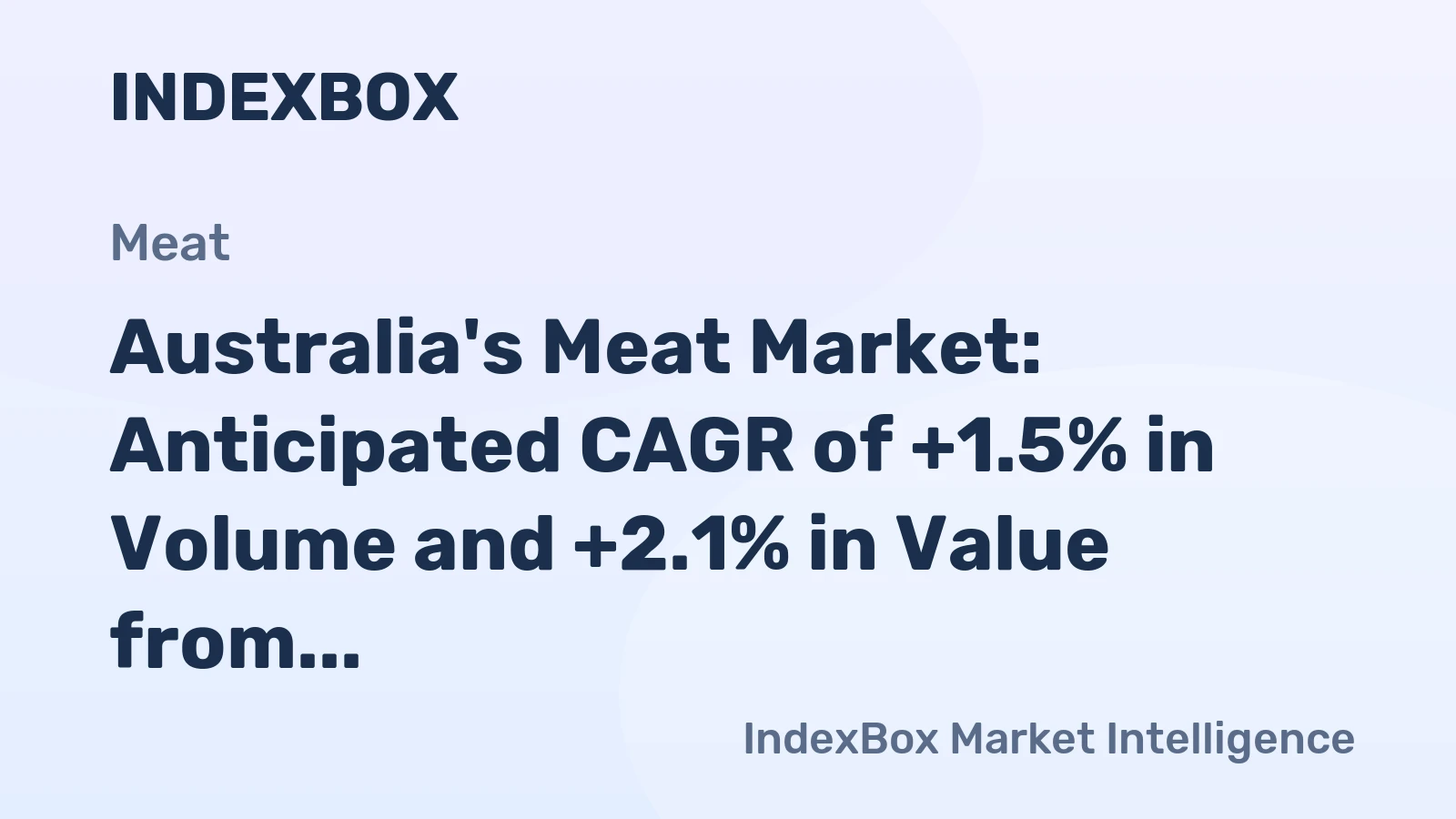 Australia's Meat Market: Anticipated CAGR of +1.5% in Volume and +2.1% in Value from 2024 to 2035