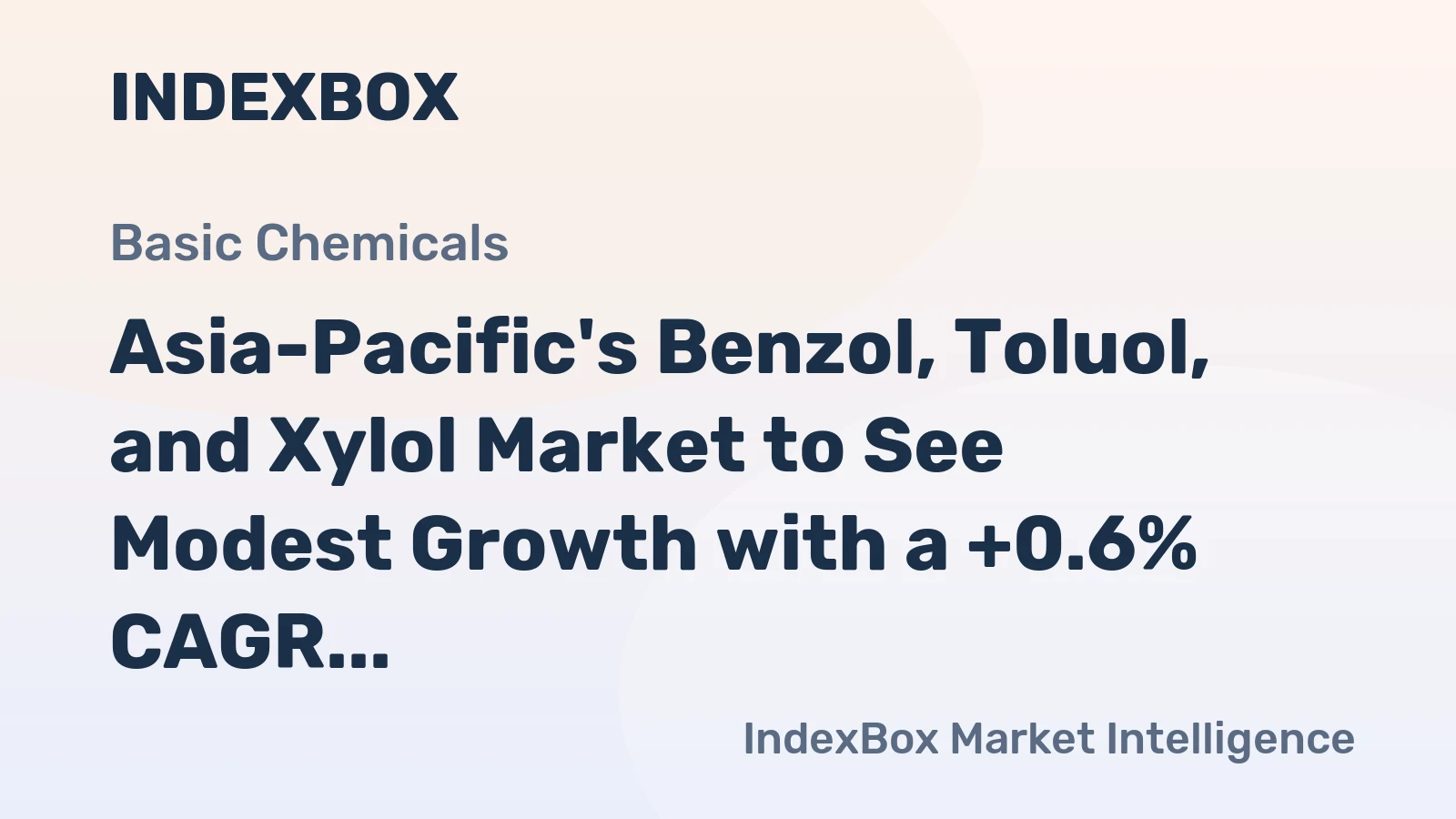 Asia-Pacific's Benzol, Toluol, and Xylol Market to See Modest Growth with a +0.6% CAGR