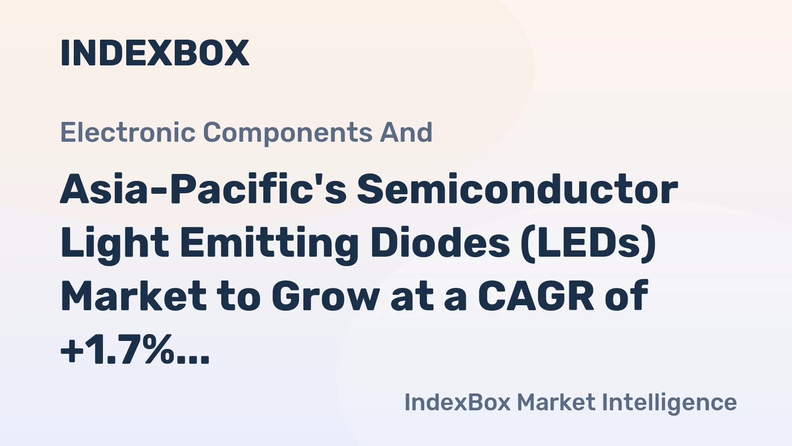Asia-Pacific's Semiconductor Light Emitting Diodes (LEDs) Market to Grow at a CAGR of +1.7%, Reaching 5.6M tons by 2035
