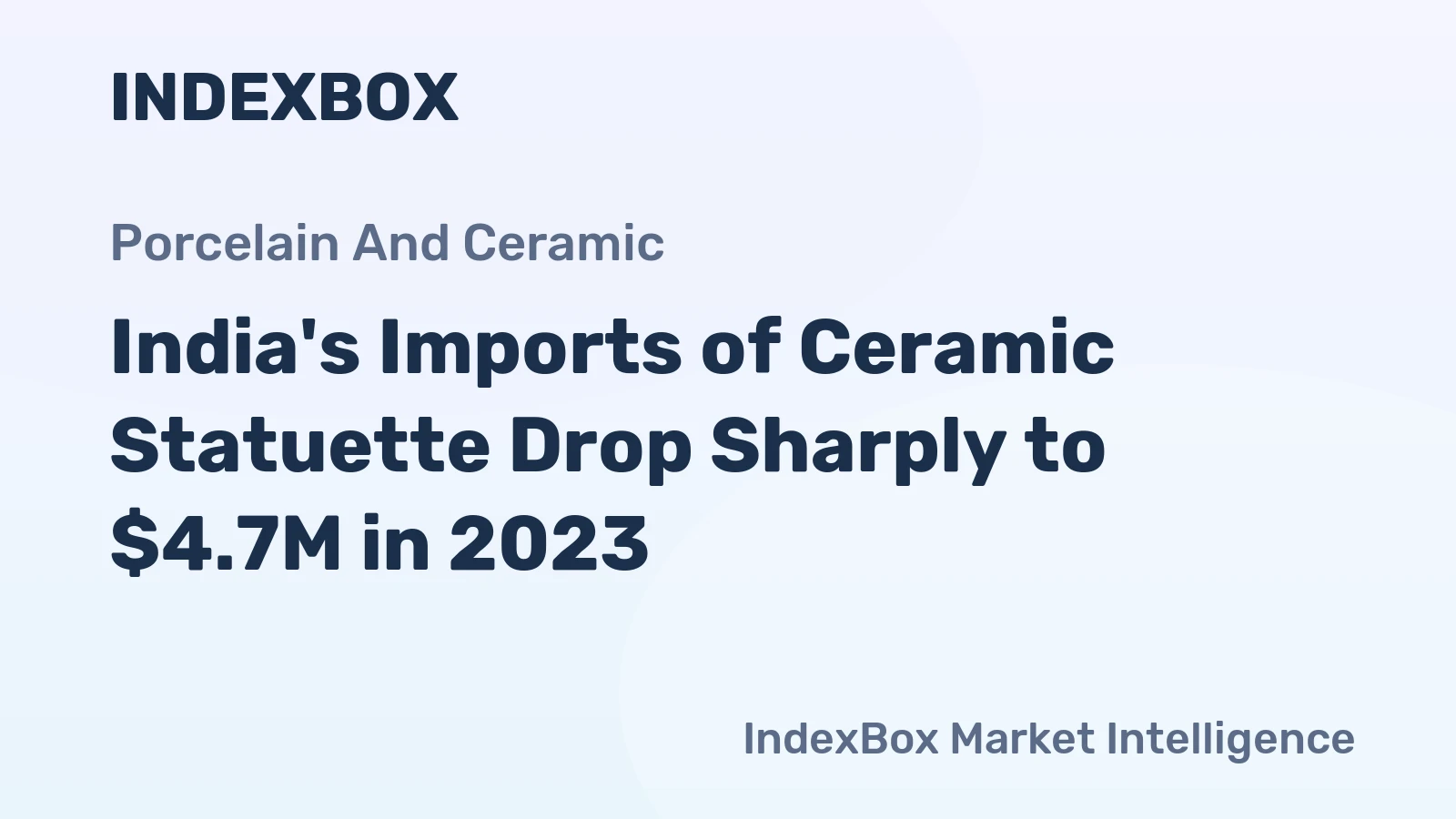India's Imports of Ceramic Statuette Drop Sharply to $4.7M in 2023