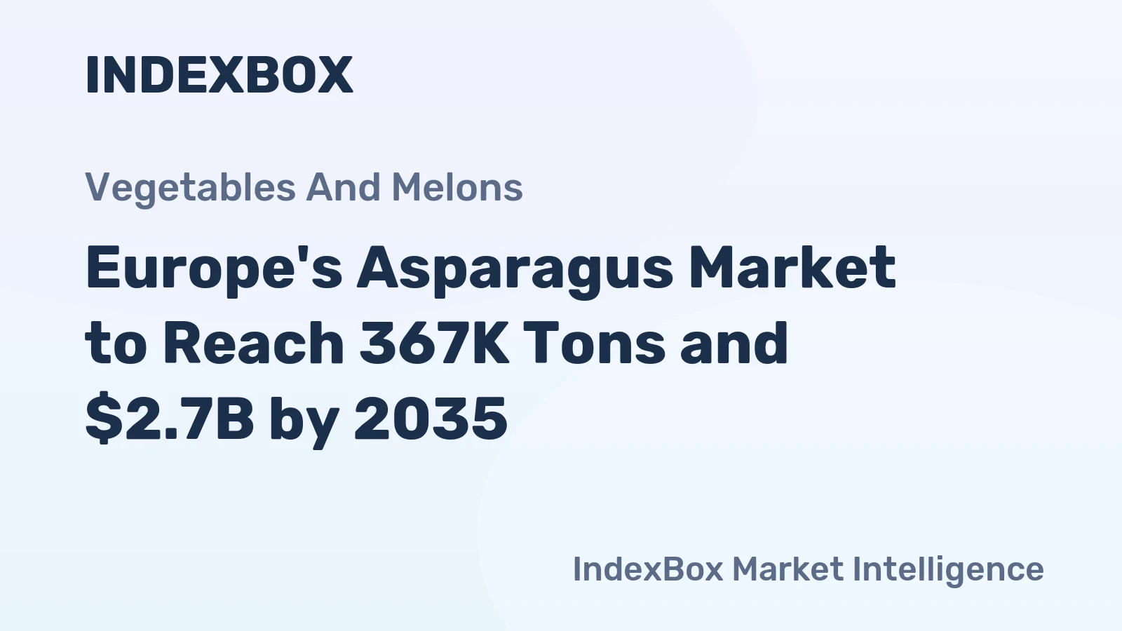 Europe's Asparagus Market to Reach 367K Tons and $2.7B by 2035