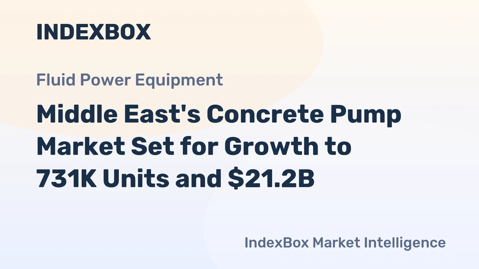 Middle East's Concrete Pump Market Set for Growth to 731K Units and $21.2B