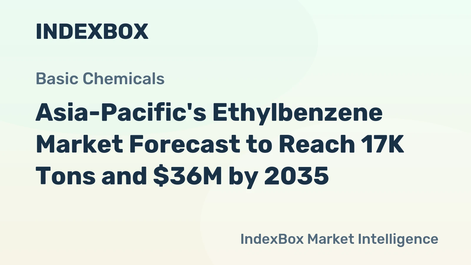 Asia-Pacific's Ethylbenzene Market Forecast to Reach 17K Tons and $36M by 2035