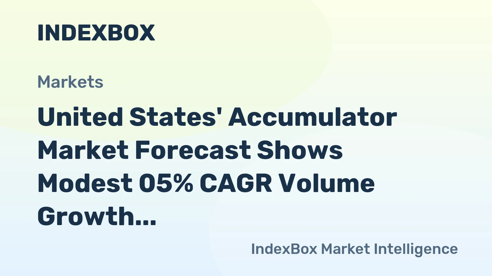 United States' Accumulator Market Forecast Shows Modest 05% CAGR Volume Growth Through 2035