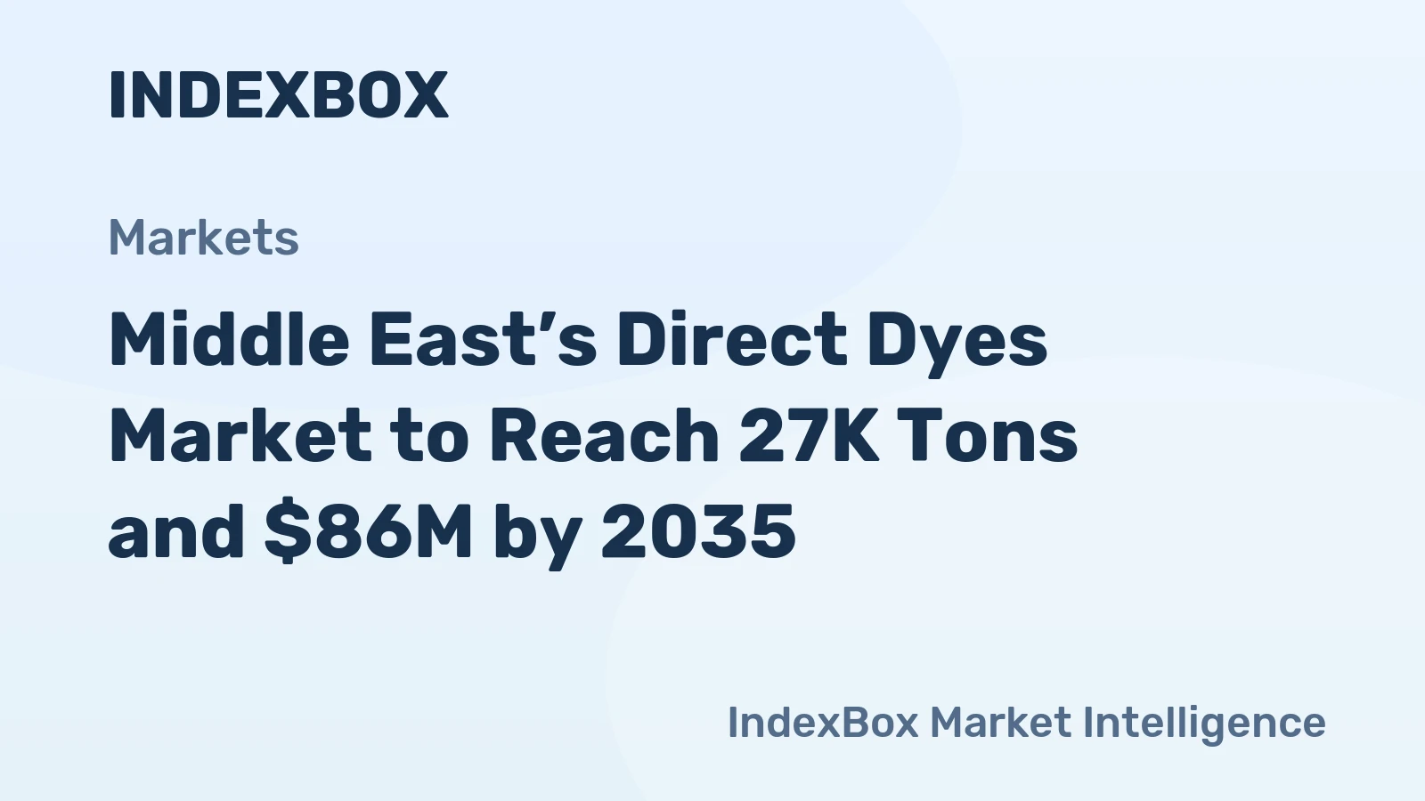 Middle East’s Direct Dyes Market to Reach 27K Tons and $86M by 2035