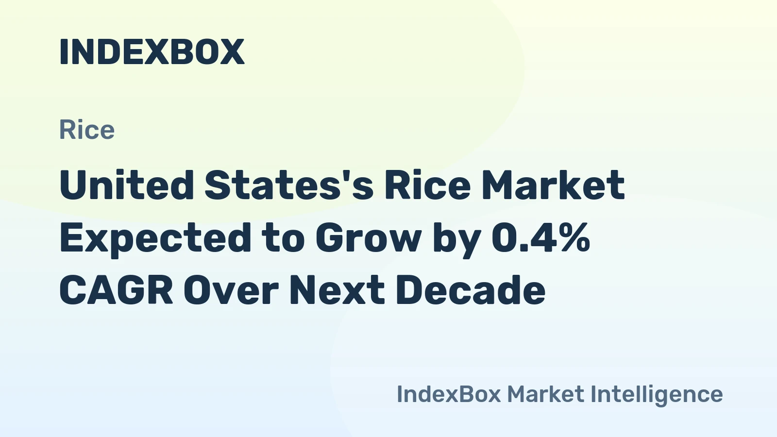 United States's Rice Market Expected to Grow by 0.4% CAGR Over Next Decade