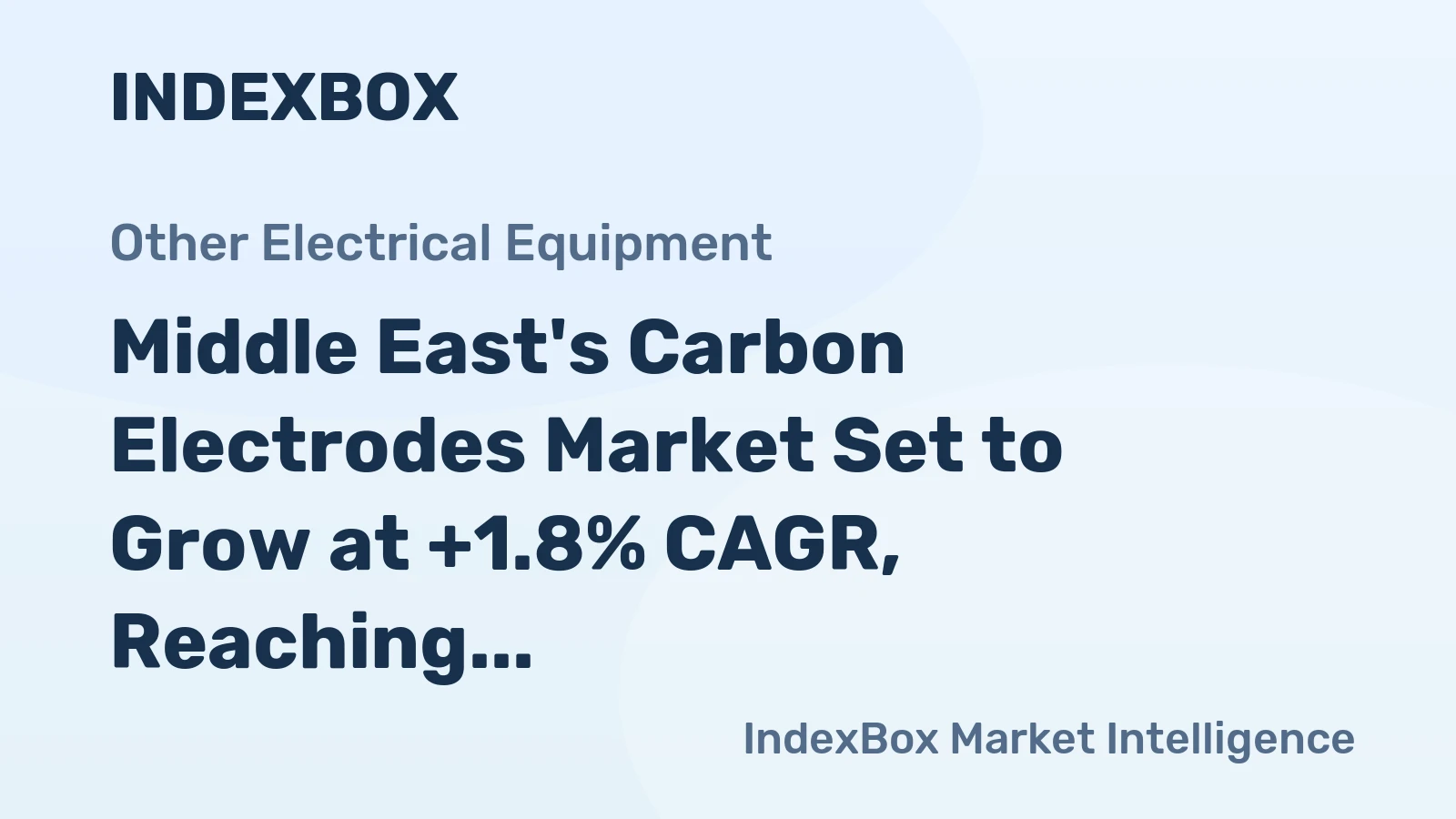 Middle East's Carbon Electrodes Market Set to Grow at +1.8% CAGR, Reaching 417K Tons by 2035