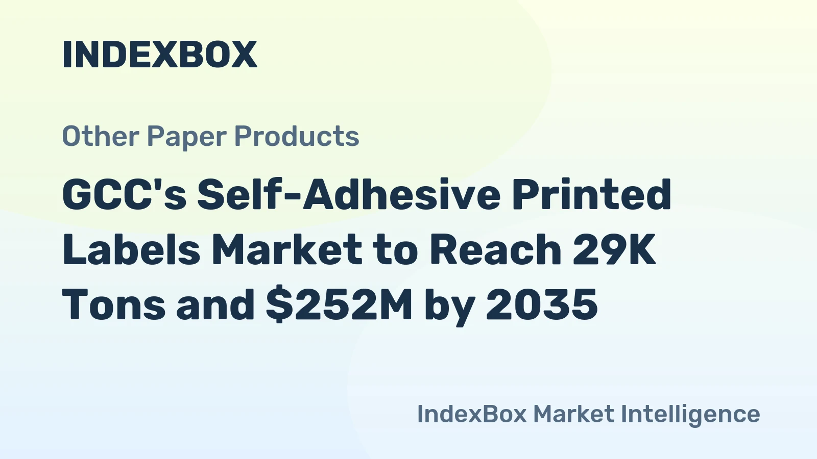 GCC's Self-Adhesive Printed Labels Market to Reach 29K Tons and $252M by 2035