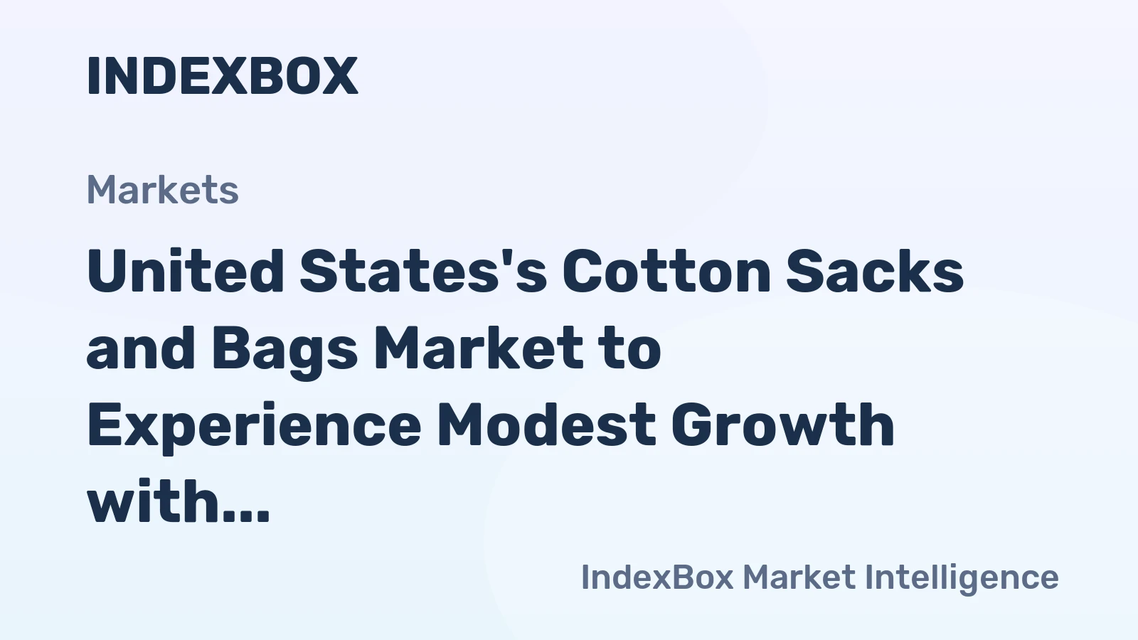 United States's Cotton Sacks and Bags Market to Experience Modest Growth with +1.0% CAGR