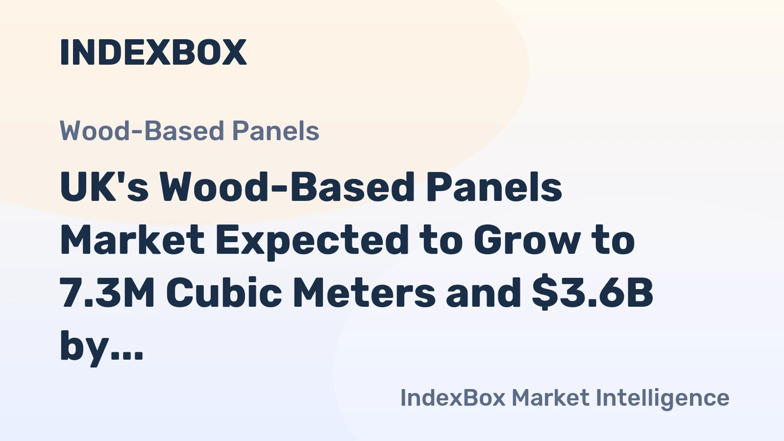 UK's Wood-Based Panels Market Expected to Grow to 7.3M Cubic Meters and $3.6B by 2035
