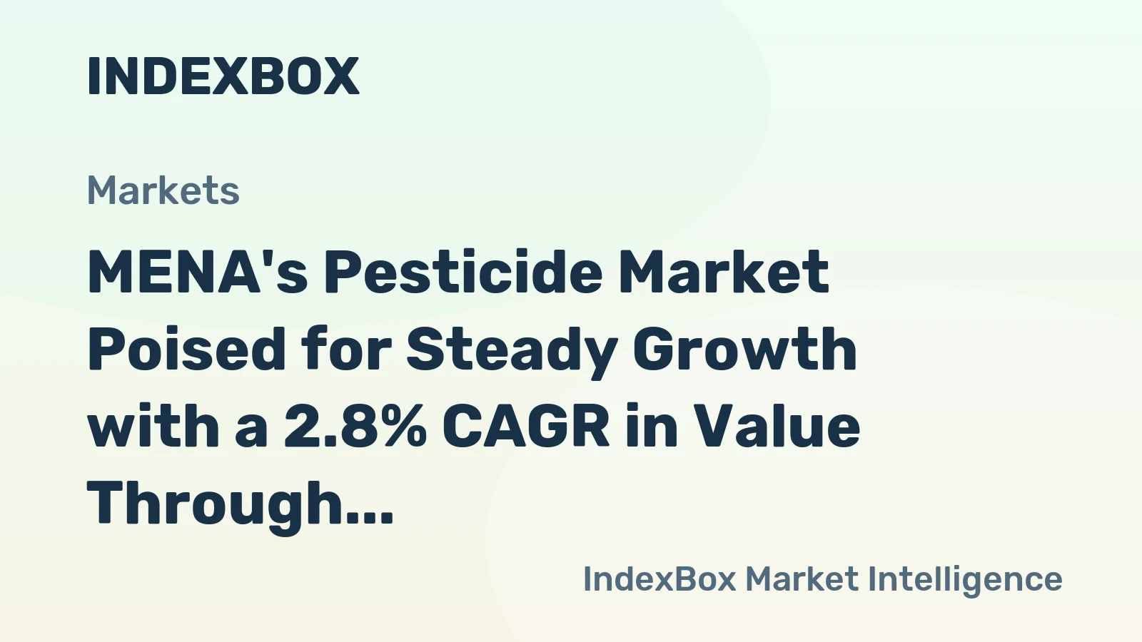 MENA's Pesticide Market Poised for Steady Growth with a 2.8% CAGR in Value Through 2035