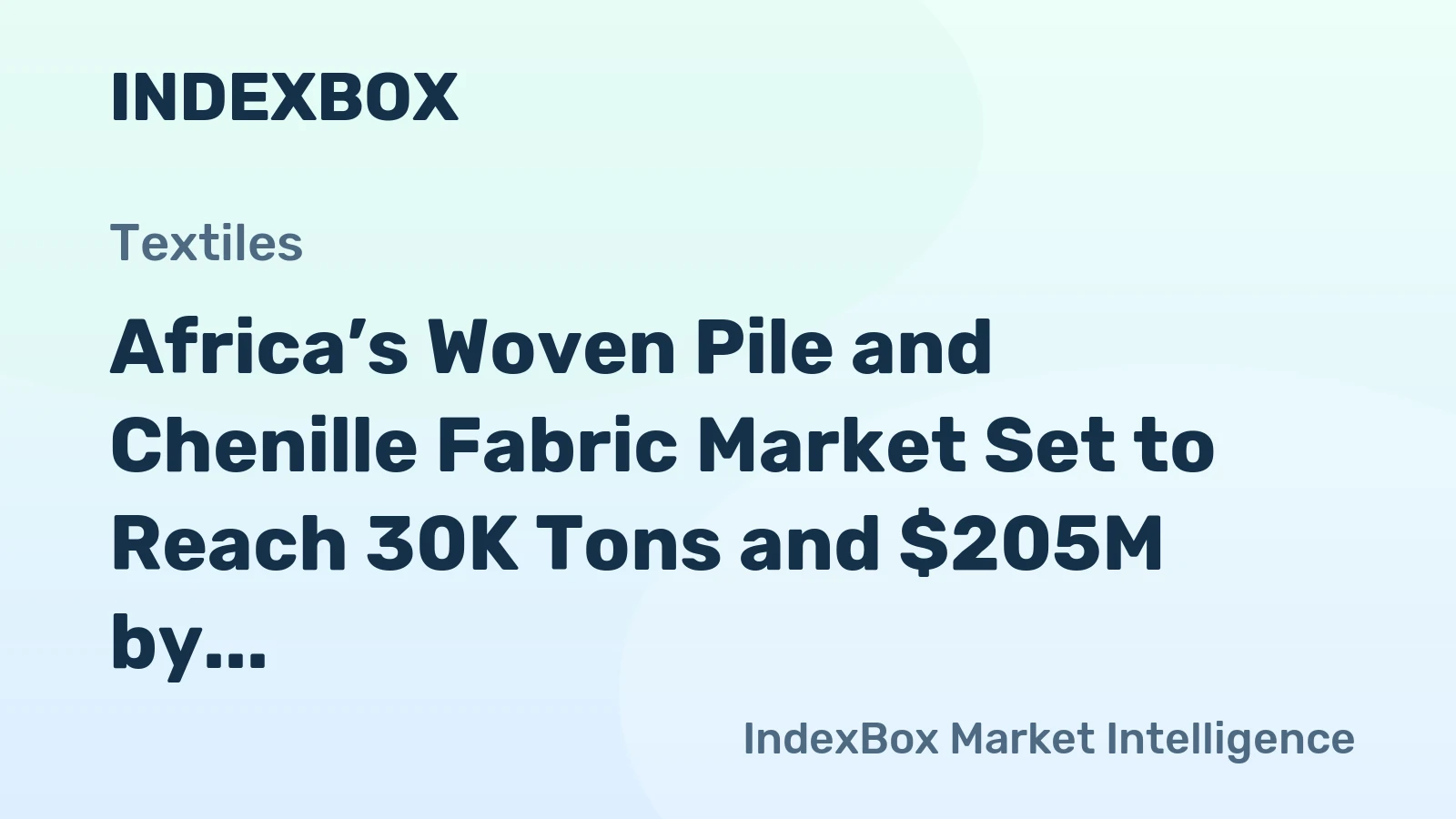 Africa’s Woven Pile and Chenille Fabric Market Set to Reach 30K Tons and $205M by 2035