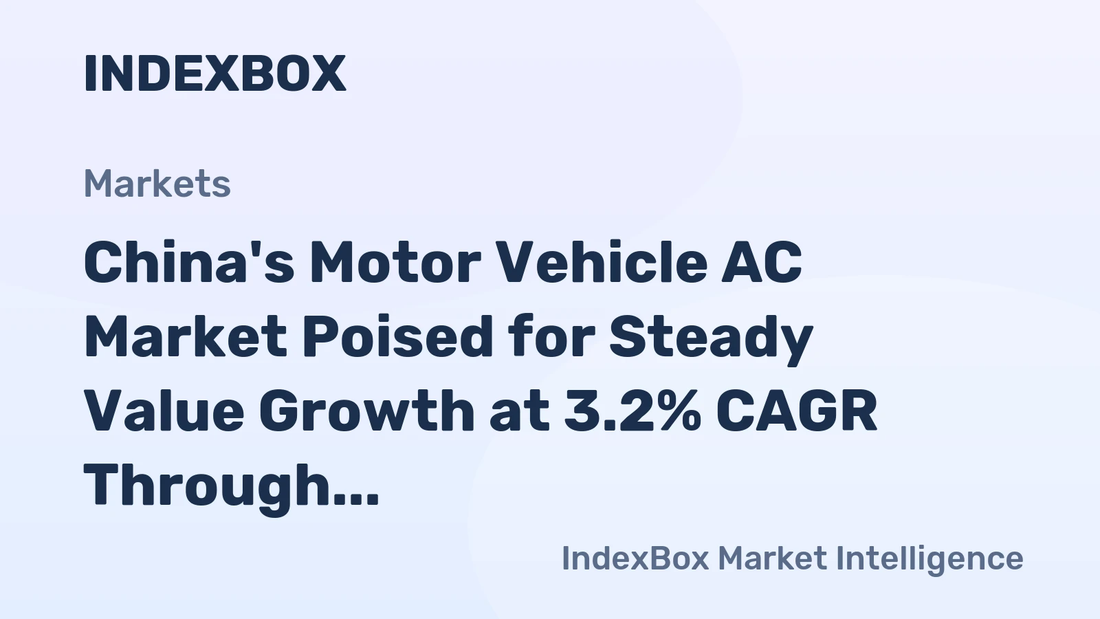 China's Motor Vehicle AC Market Poised for Steady Value Growth at 3.2% CAGR Through 2035