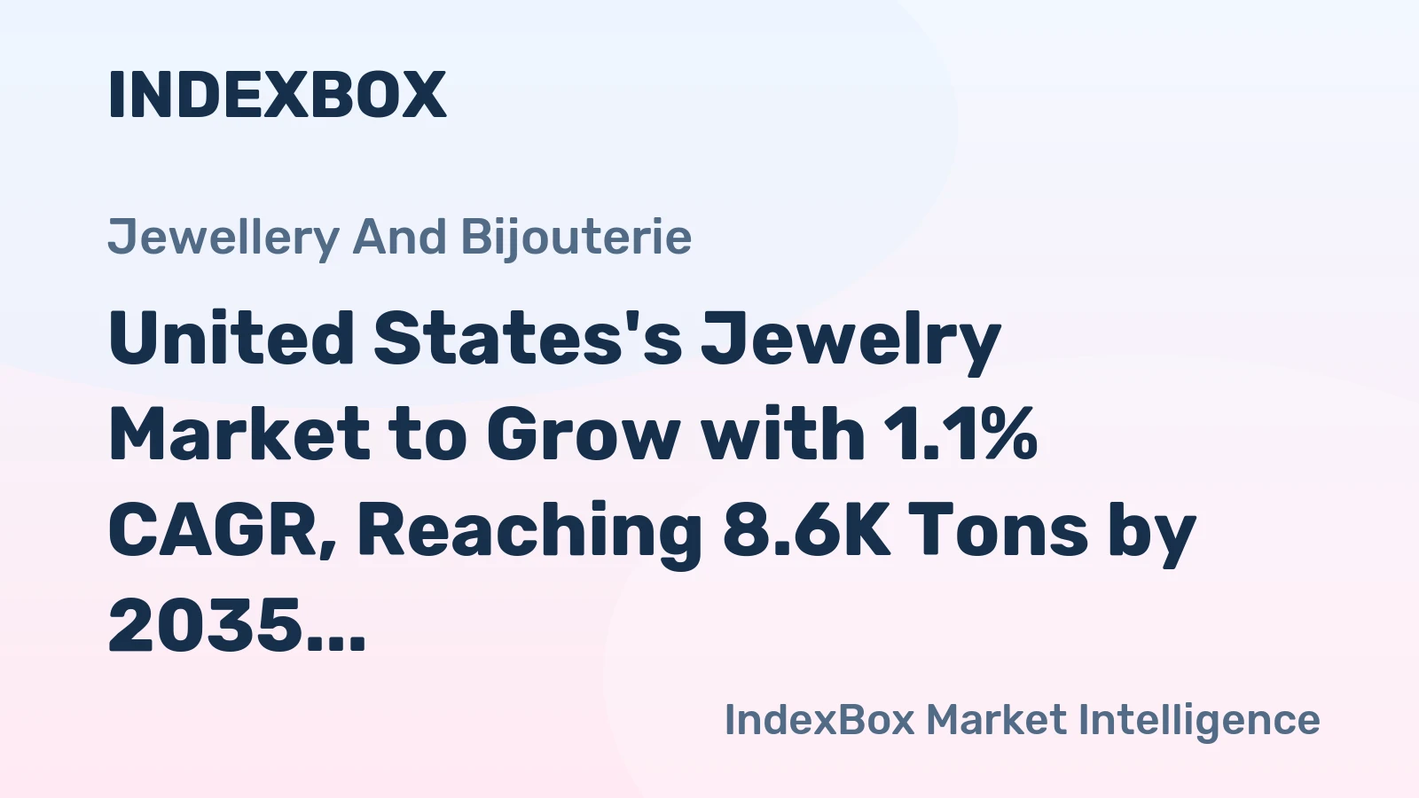 United States's Jewelry Market to Grow with 1.1% CAGR, Reaching 8.6K Tons by 2035