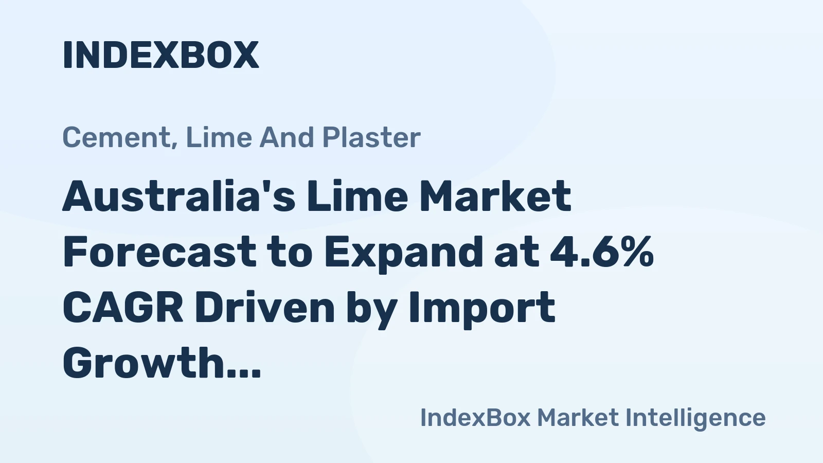 Australia's Lime Market Forecast to Expand at 4.6% CAGR Driven by Import Growth