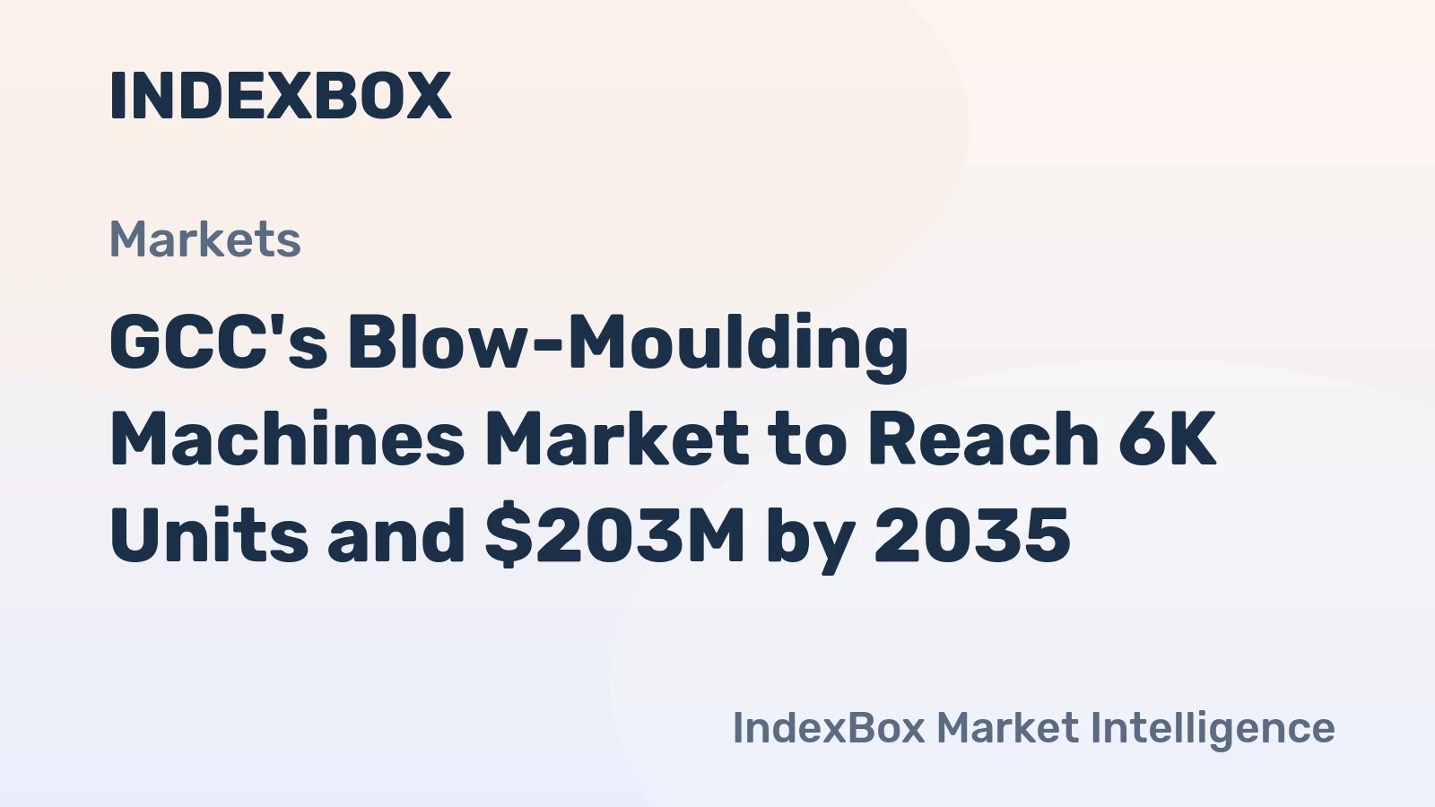 GCC's Blow-Moulding Machines Market to Reach 6K Units and $203M by 2035
