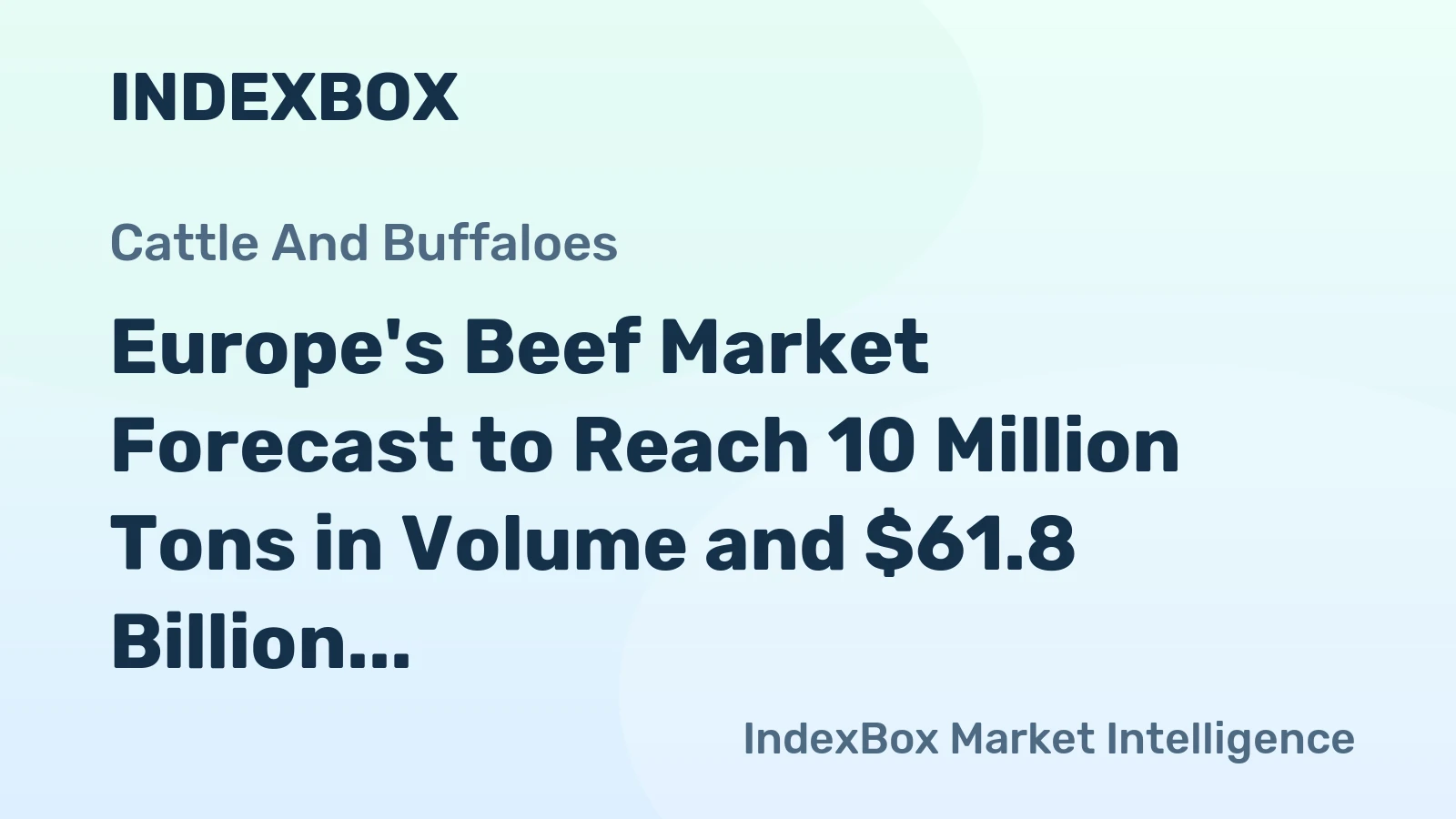 Europe's Beef Market Forecast to Reach 10 Million Tons in Volume and $61.8 Billion in Value by 2035