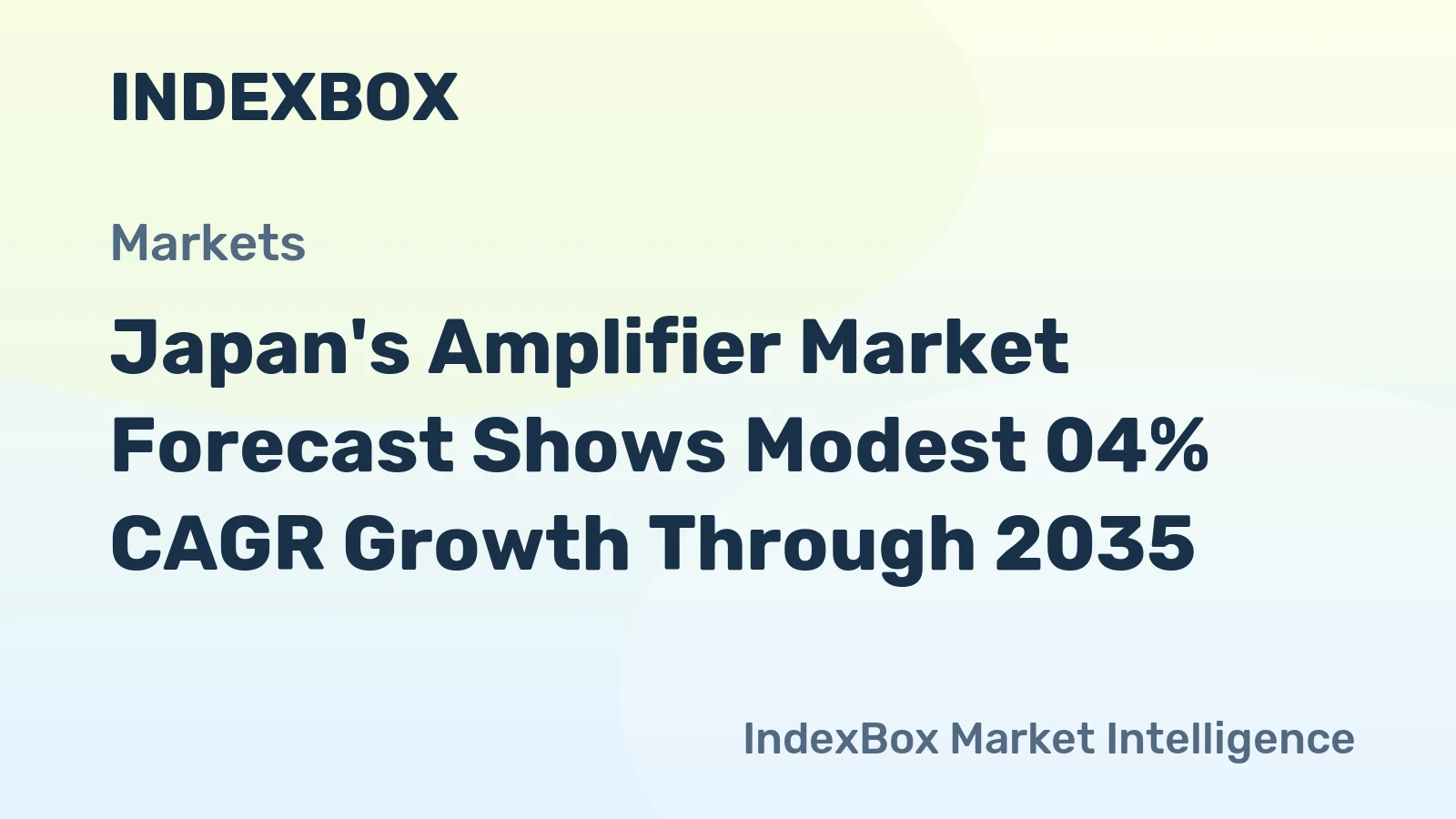 Japan's Amplifier Market Forecast Shows Modest 04% CAGR Growth Through 2035