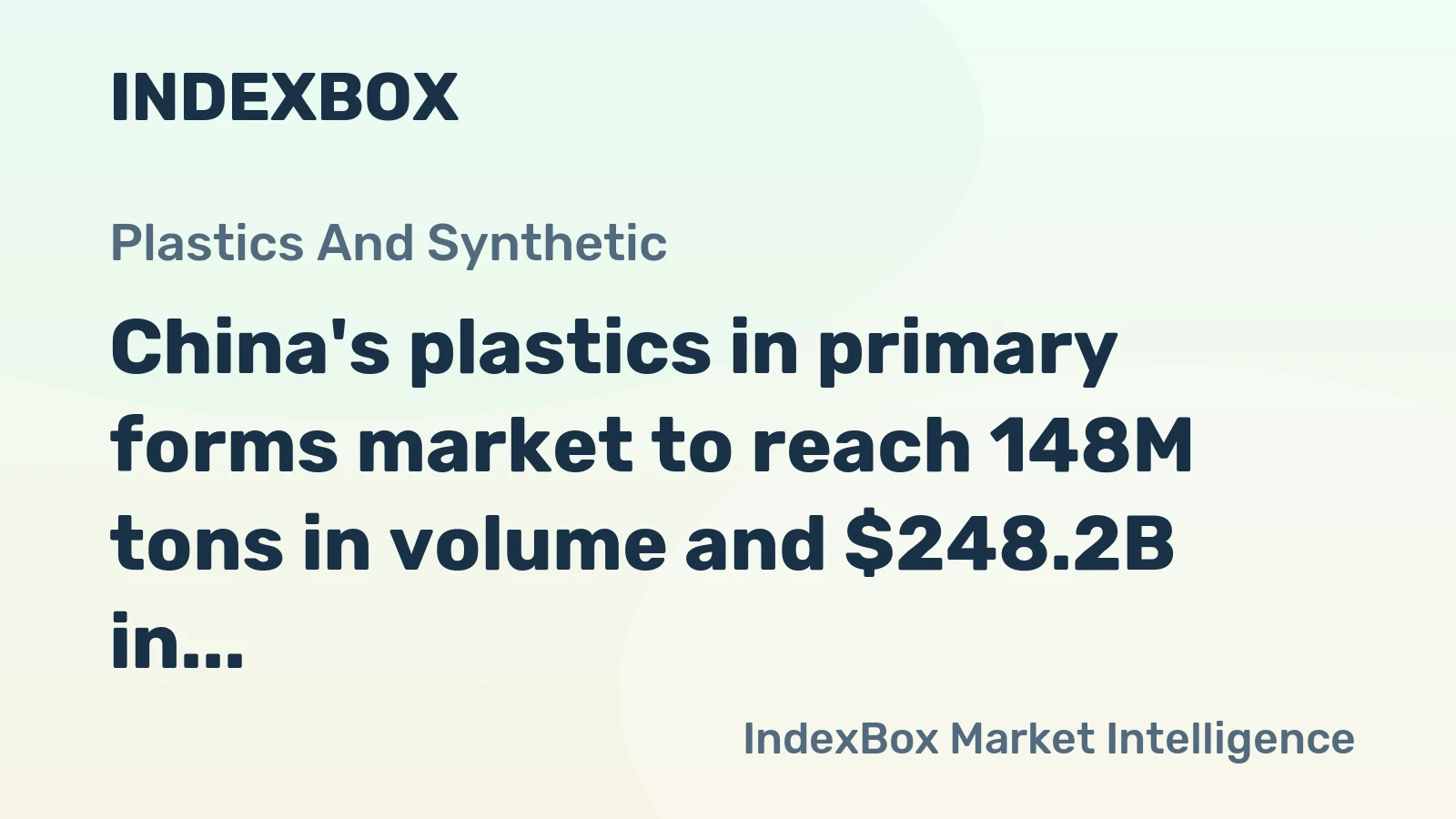 China's plastics in primary forms market to reach 148M tons in volume and $248.2B in value by 2035, driven by sustained demand growth.