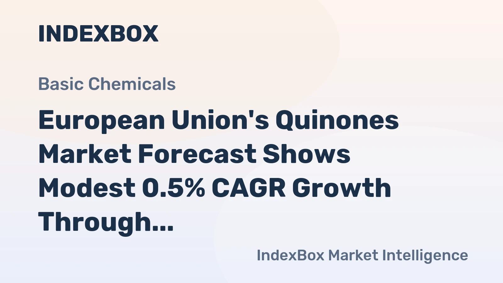 European Union's Quinones Market Forecast Shows Modest 0.5% CAGR Growth Through 2035