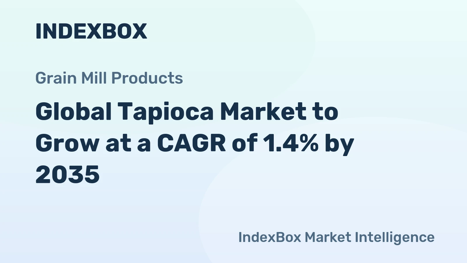 Global Tapioca Market to Grow at a CAGR of 1.4% by 2035
