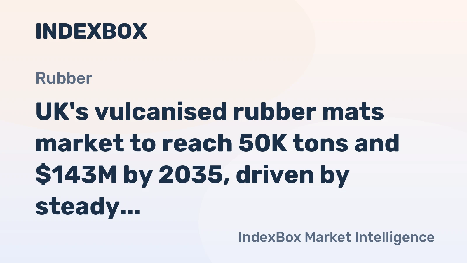 UK's vulcanised rubber mats market to reach 50K tons and $143M by 2035, driven by steady demand growth.