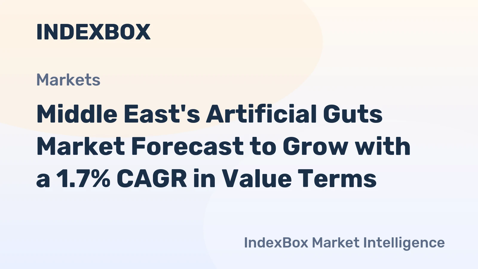 Middle East's Artificial Guts Market Forecast to Grow with a 1.7% CAGR in Value Terms