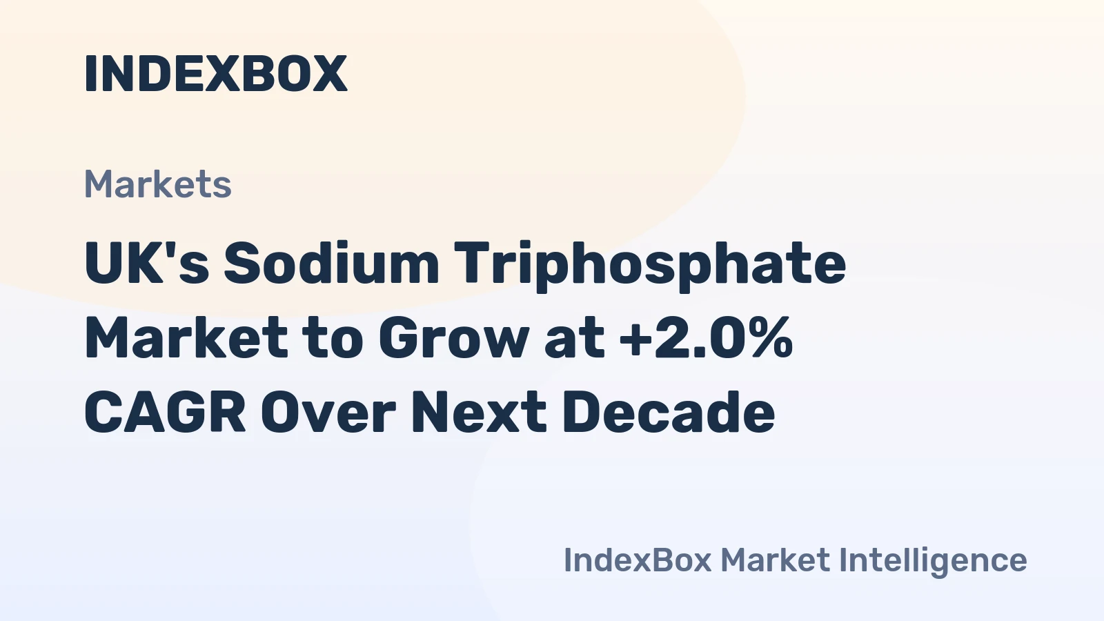 UK's Sodium Triphosphate Market to Grow at +2.0% CAGR Over Next Decade