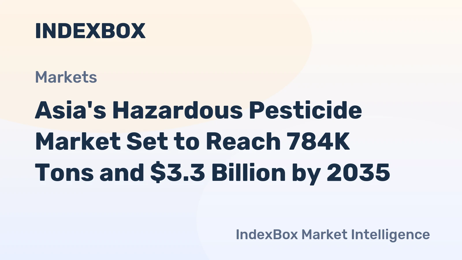 Asia's Hazardous Pesticide Market Set to Reach 784K Tons and $3.3 Billion by 2035
