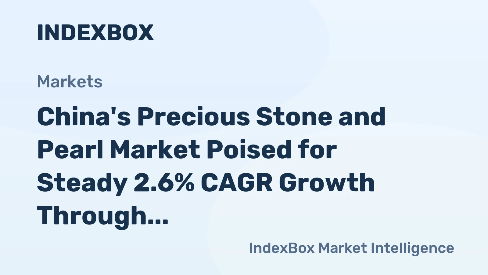 China's Precious Stone and Pearl Market Poised for Steady 2.6% CAGR Growth Through 2035
