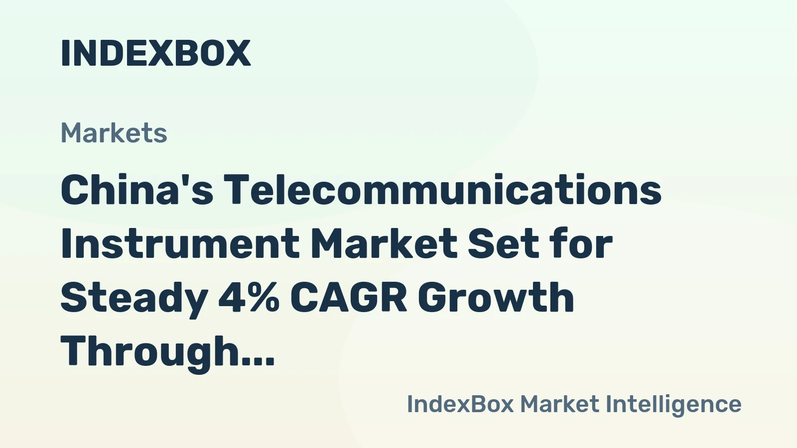 China's Telecommunications Instrument Market Set for Steady 4% CAGR Growth Through 2035