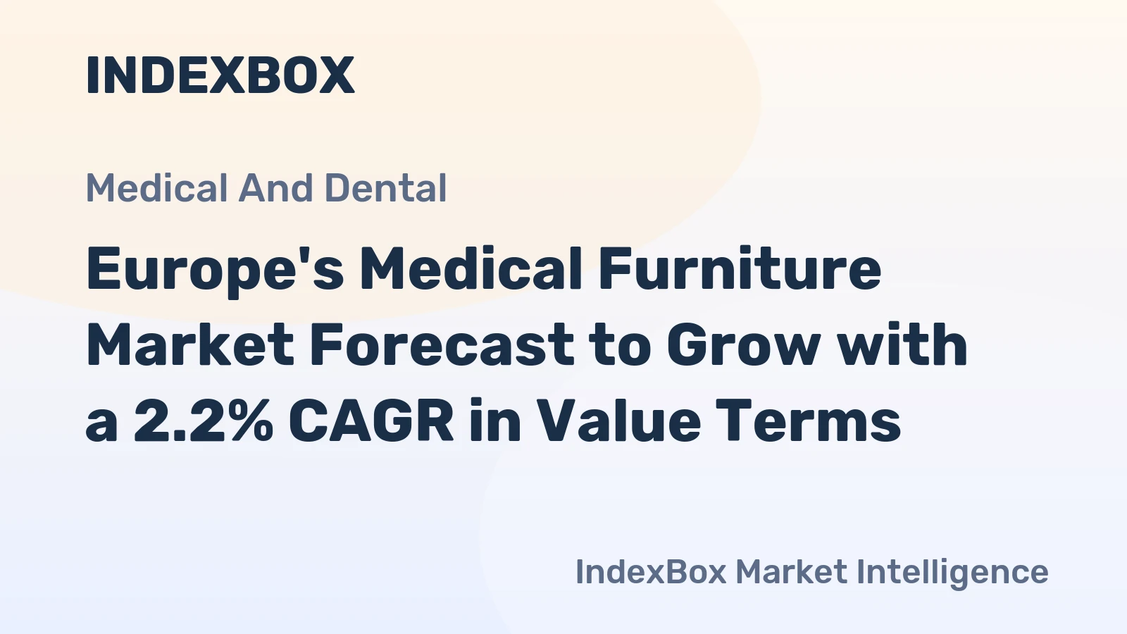 Europe's Medical Furniture Market Forecast to Grow with a 2.2% CAGR in Value Terms