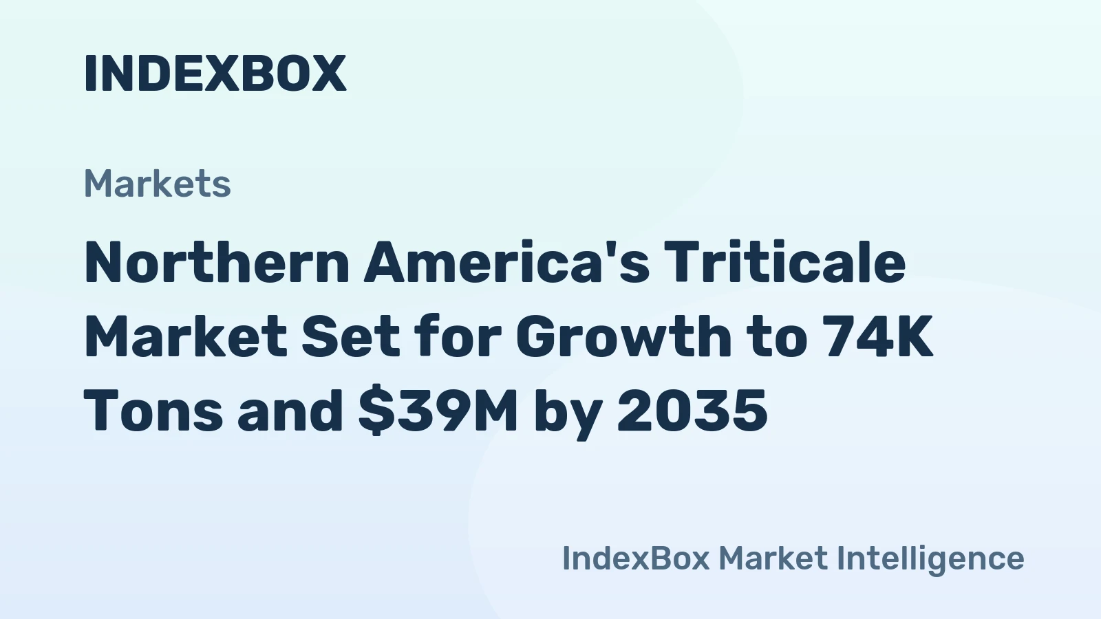 Northern America's Triticale Market Set for Growth to 74K Tons and $39M by 2035