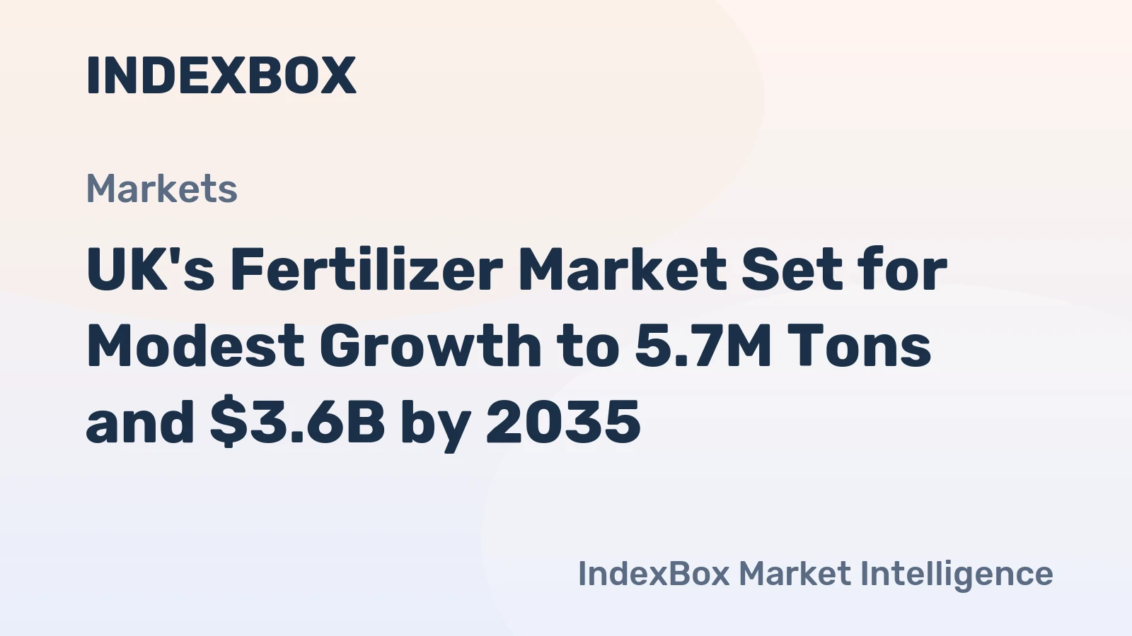 UK's Fertilizer Market Set for Modest Growth to 5.7M Tons and $3.6B by 2035