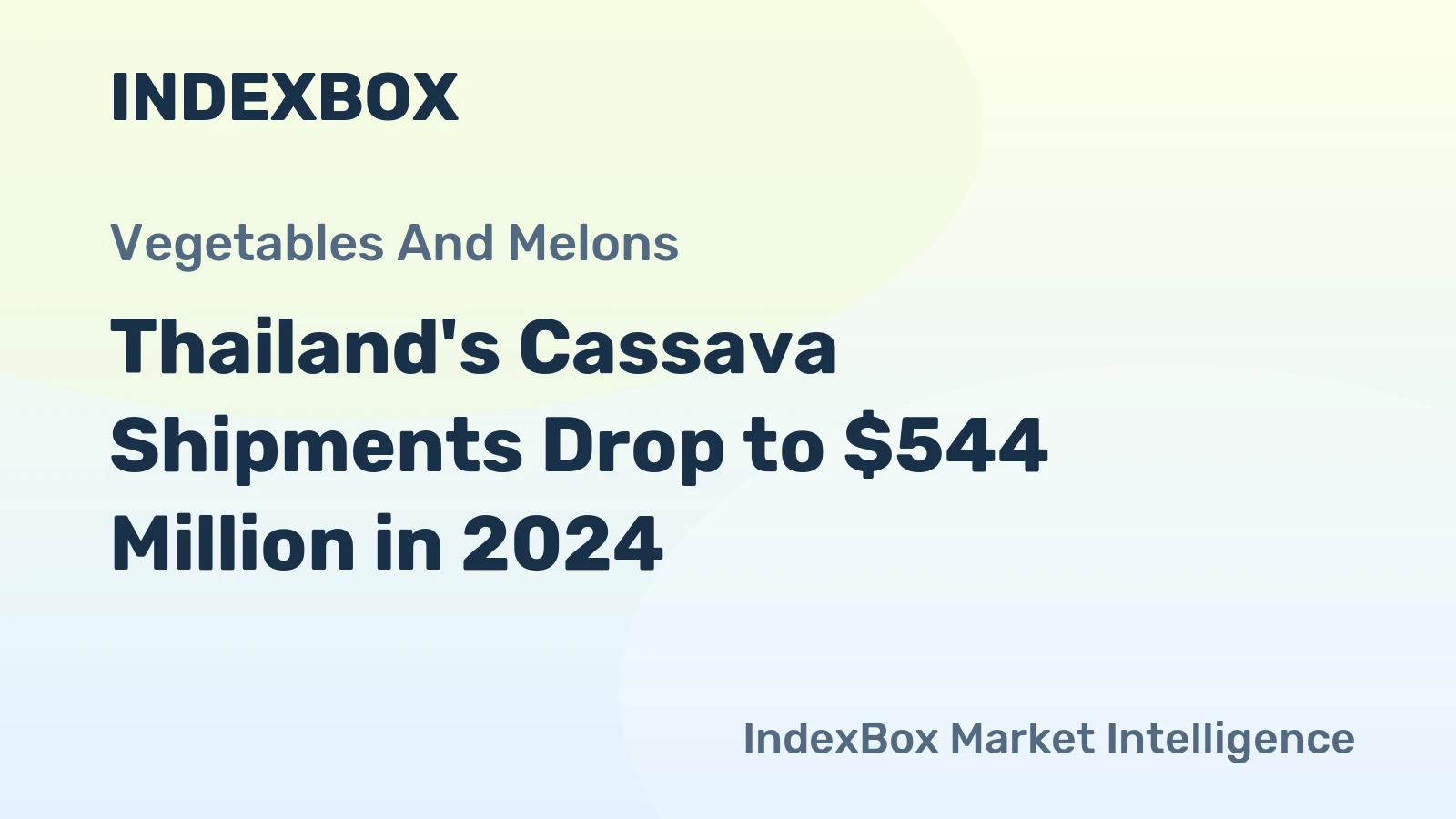 Thailand's Cassava Shipments Drop to $544 Million in 2024