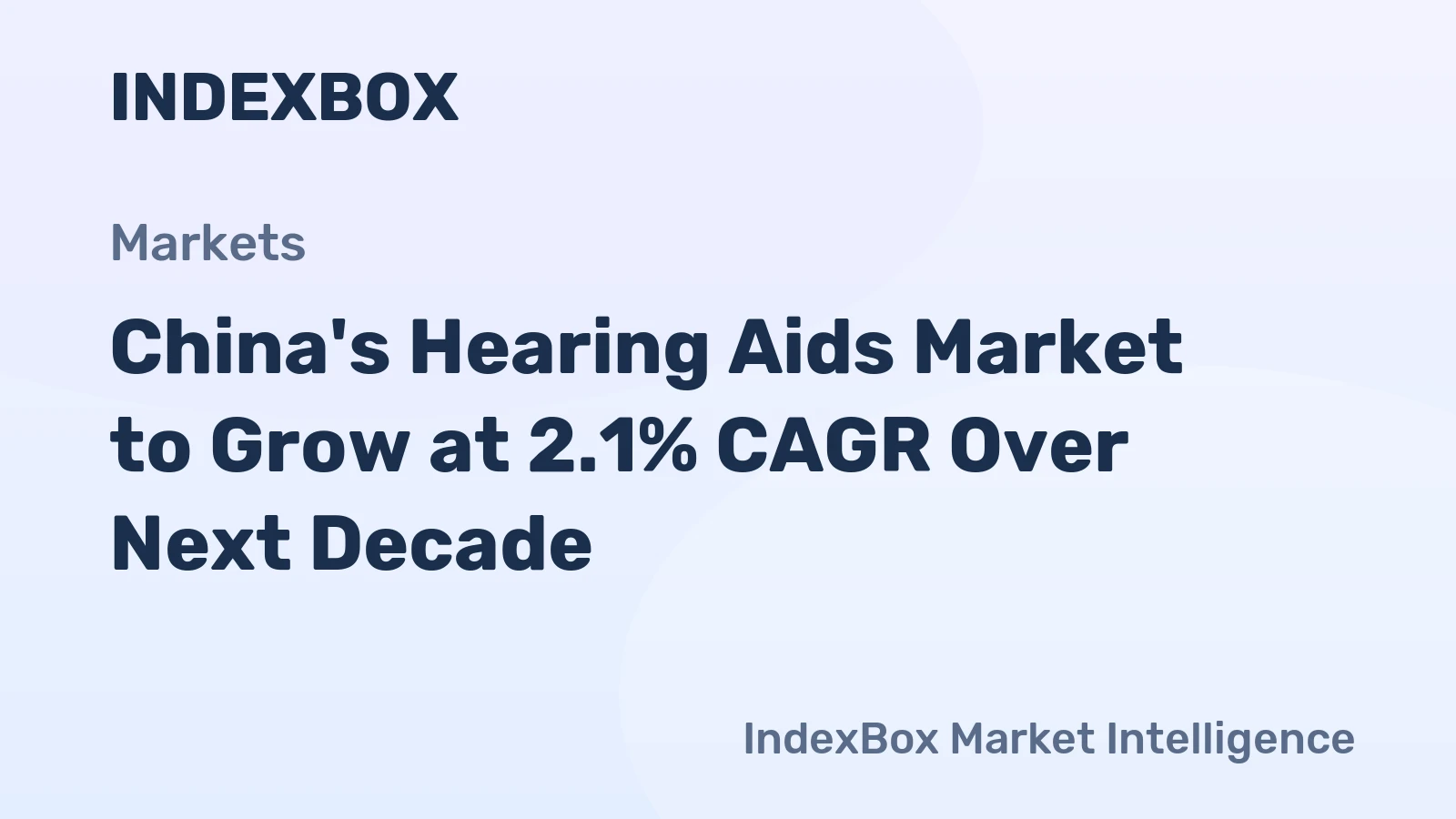China's Hearing Aids Market to Grow at 2.1% CAGR Over Next Decade