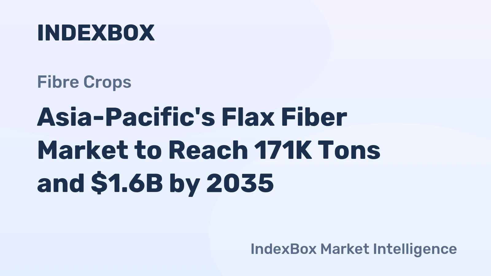 Asia-Pacific's Flax Fiber Market to Reach 171K Tons and $1.6B by 2035