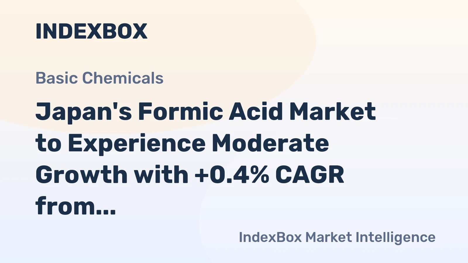 Japan's Formic Acid Market to Experience Moderate Growth with +0.4% CAGR from 2024 to 2035