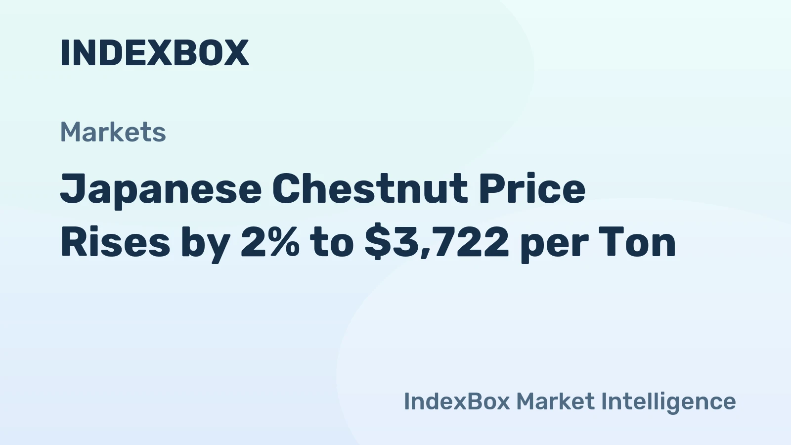 Japanese Chestnut Price Rises by 2% to $3,722 per Ton