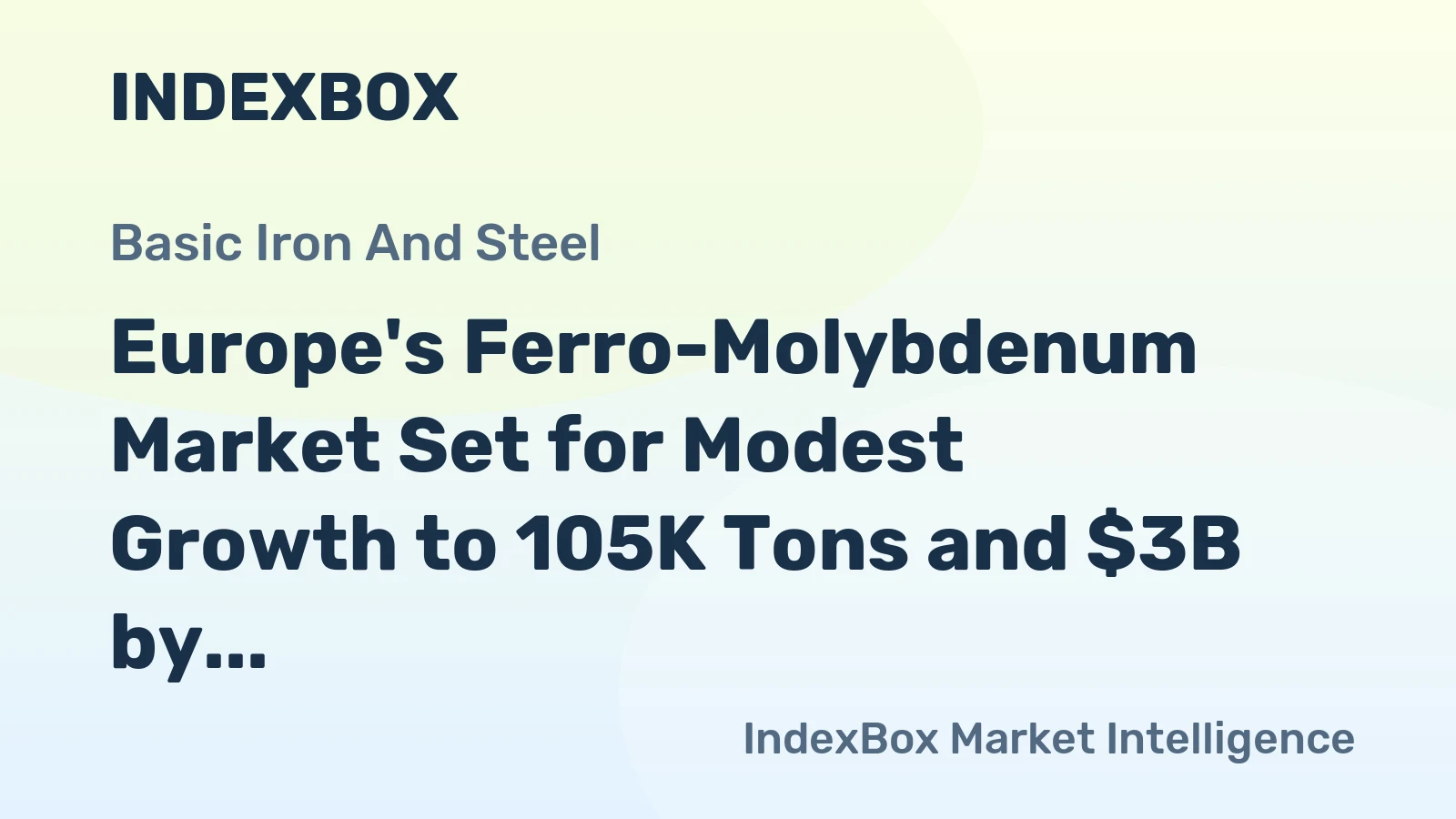 Europe's Ferro-Molybdenum Market Set for Modest Growth to 105K Tons and $3B by 2035