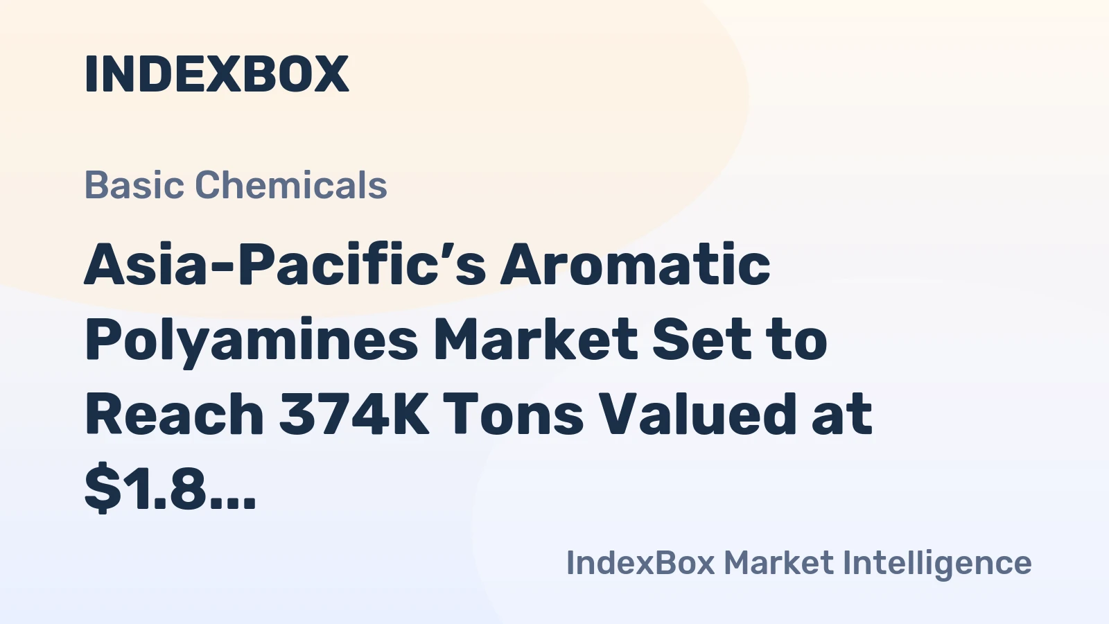 Asia-Pacific’s Aromatic Polyamines Market Set to Reach 374K Tons Valued at $1.8 Billion by 2035
