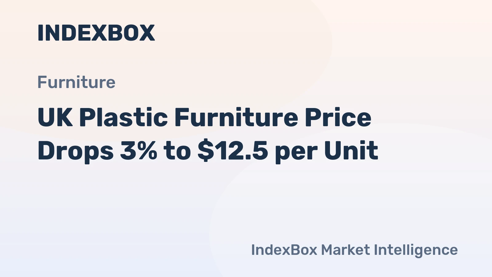 UK Plastic Furniture Price Drops 3% to $12.5 per Unit