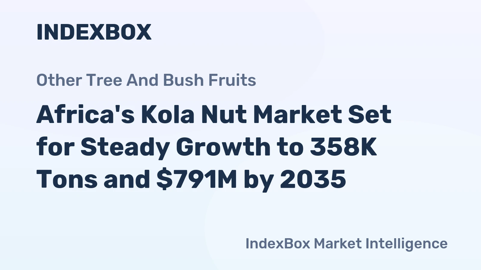 Africa's Kola Nut Market Set for Steady Growth to 358K Tons and $791M by 2035