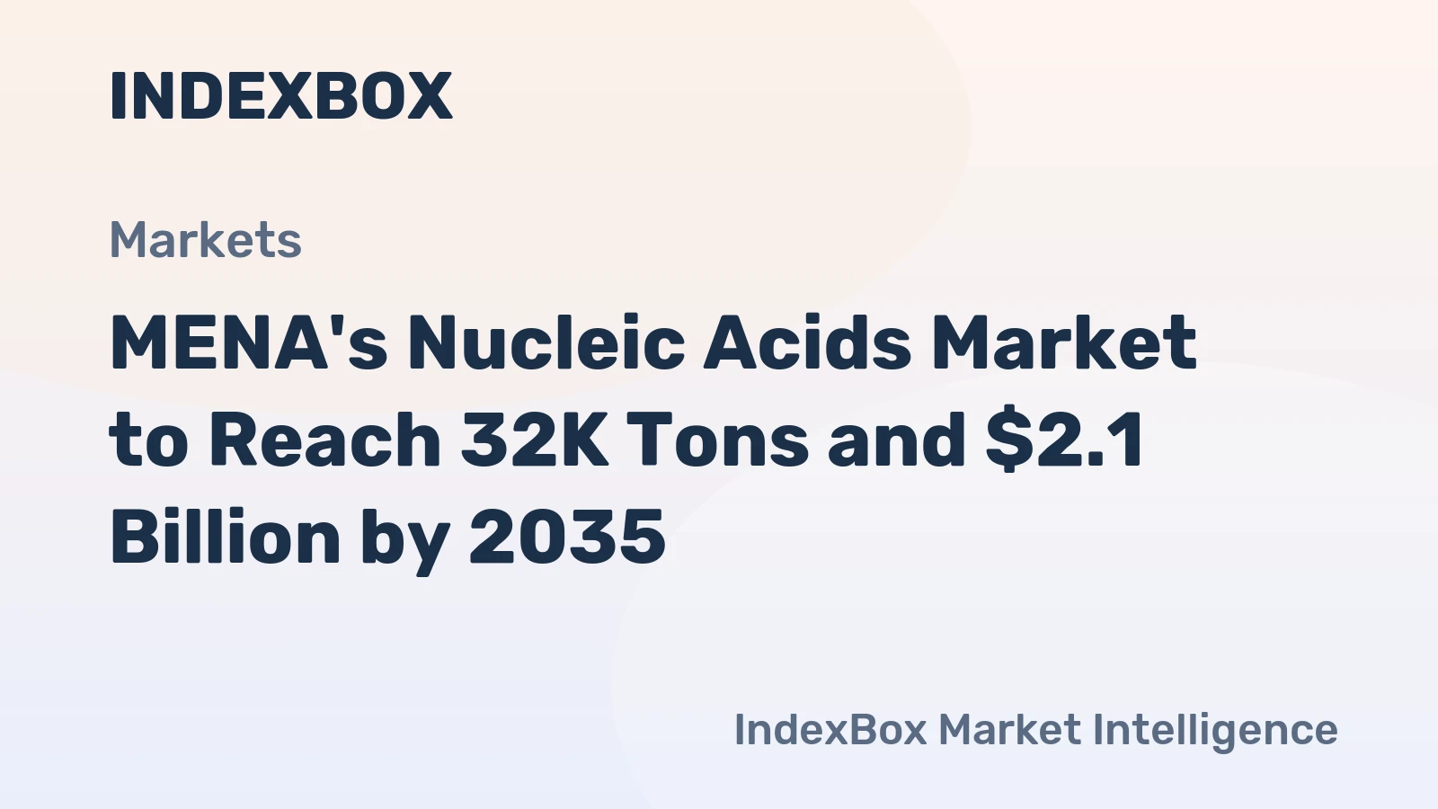 MENA's Nucleic Acids Market to Reach 32K Tons and $2.1 Billion by 2035
