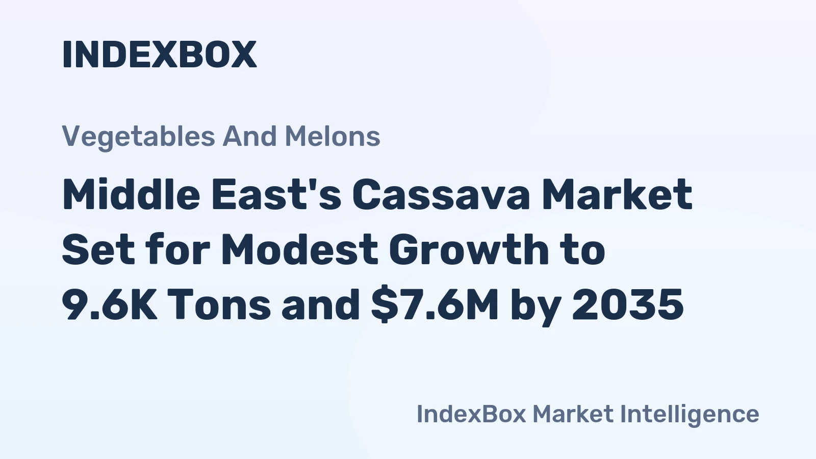 Middle East's Cassava Market Set for Modest Growth to 9.6K Tons and $7.6M by 2035
