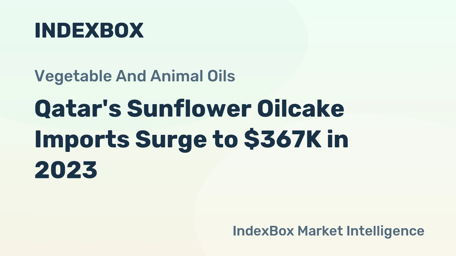 Qatar's Sunflower Oilcake Imports Surge to $367K in 2023