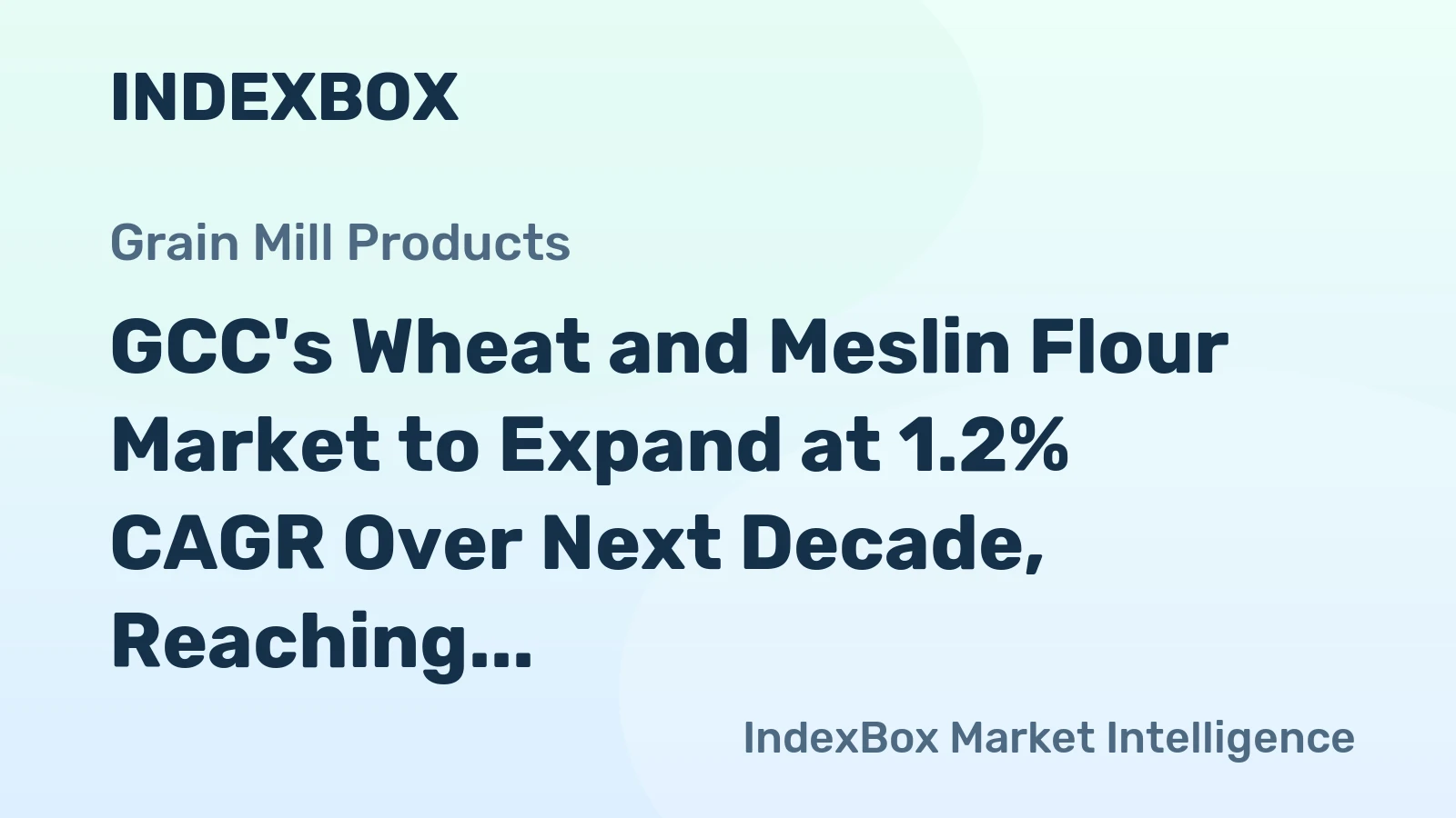 GCC's Wheat and Meslin Flour Market to Expand at 1.2% CAGR Over Next Decade, Reaching 6M Tons by 2035