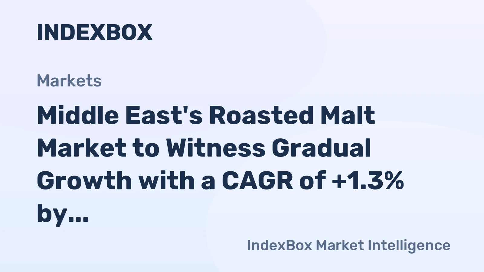 Middle East's Roasted Malt Market to Witness Gradual Growth with a CAGR of +1.3% by 2035