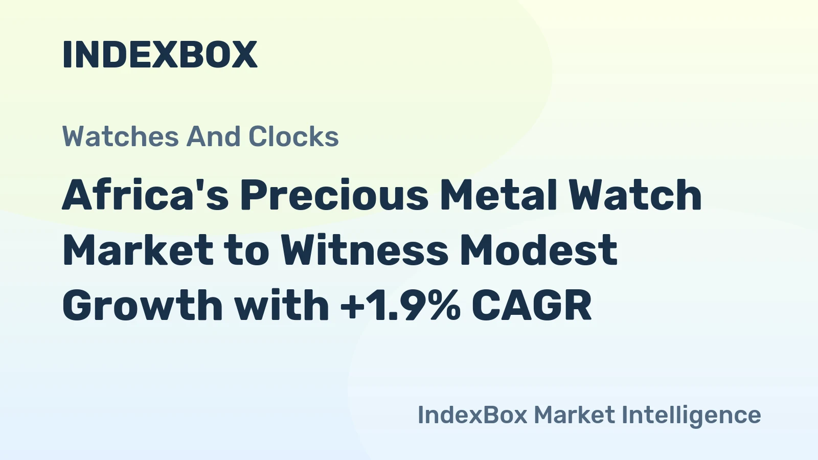 Africa's Precious Metal Watch Market to Witness Modest Growth with +1.9% CAGR